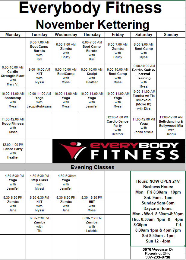 EveryBody Fitness | Gym Dayton Ohio - 937-293-6790 - FREE 30-Day ...